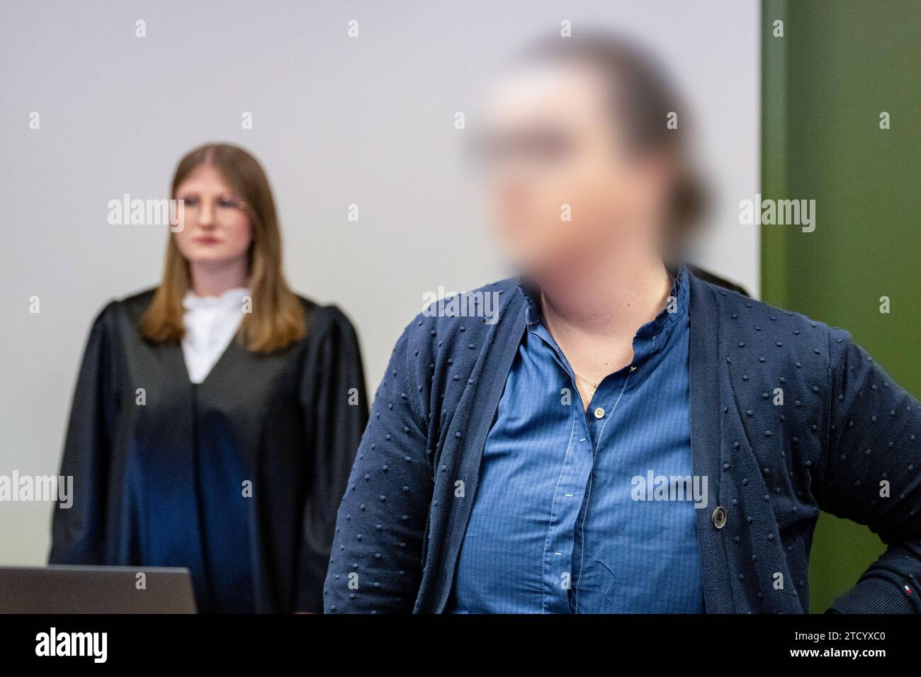15 December 2023, Bavaria, Munich: PLEASE PIXELATE THE ACCUSED!!!! The ...