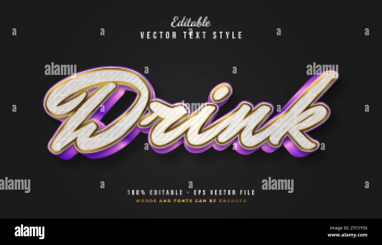 Drink text effect hi-res stock photography and images - Alamy