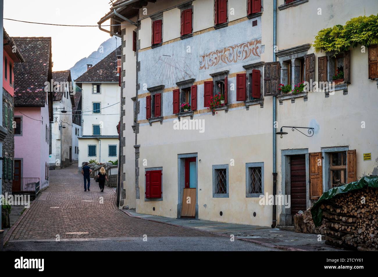 Last lights of day in the valley of time and clocks. Val Pesarina and ...