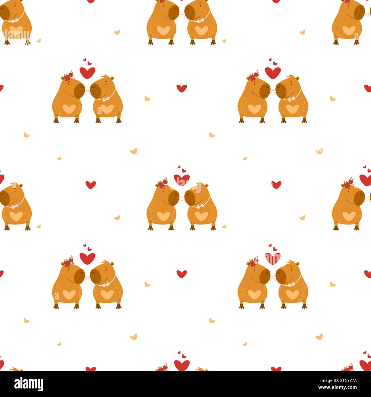 Capybara in love Stock Vector Images - Alamy