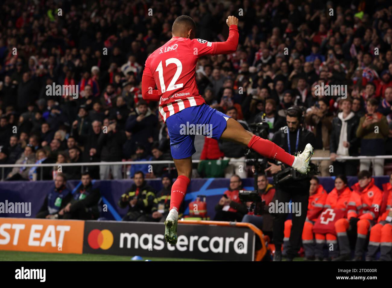 Madrid, Spain, 13th December 2023. Samuel Lino of Atletico Madrid ...