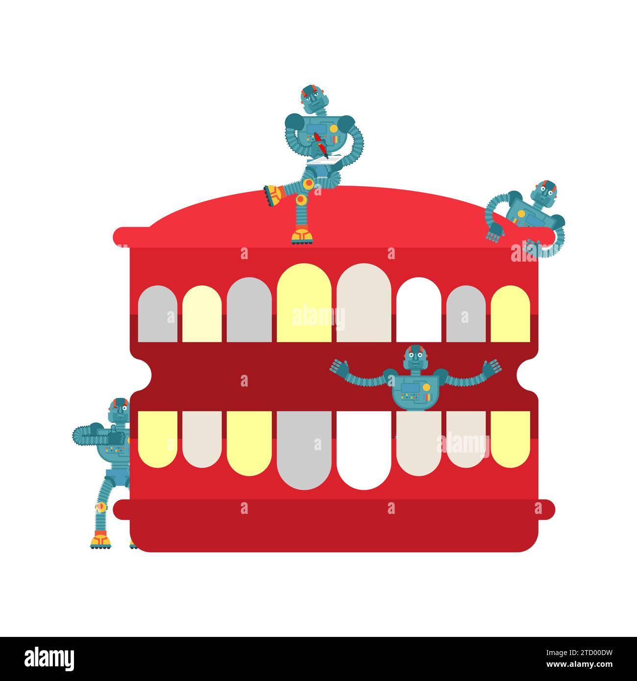 Mini robot doctors and teeth. Nanorobots and internal organs ...