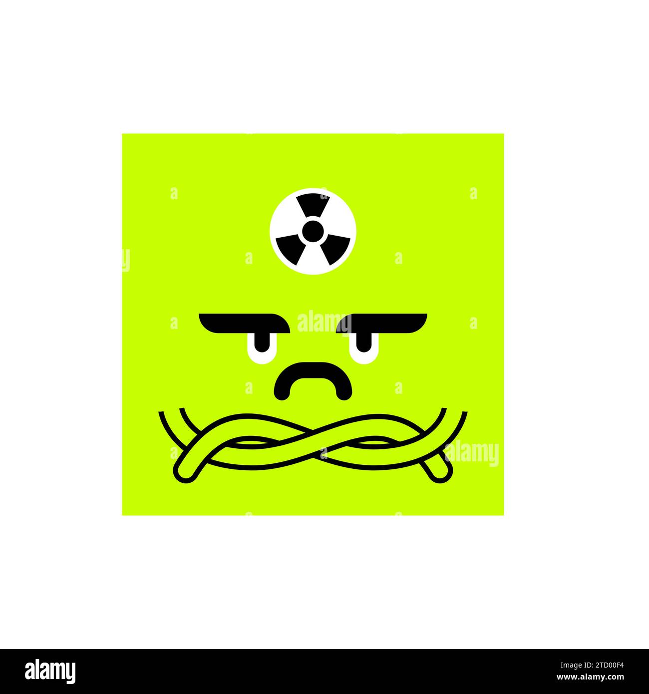 Toxic emotion Angry. poisonous Unhappy face. Aggressive emoji Stock ...