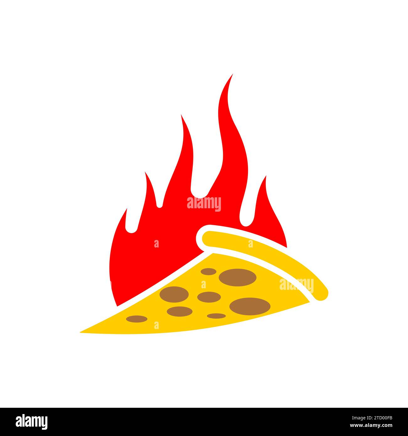 Fiery pizza sign icon. Hot fast food symbol. Fiery food. Street food ...