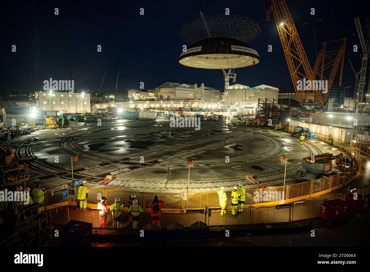 Engineering teams use the world's largest crane - Big Carl - to lift a ...