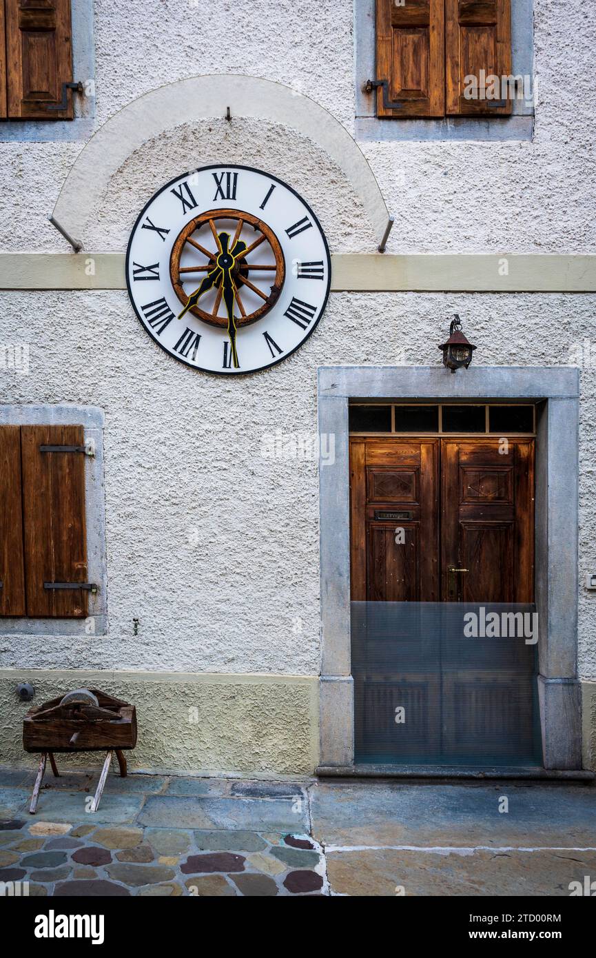 Last lights of day in the valley of time and clocks. Val Pesarina and ...