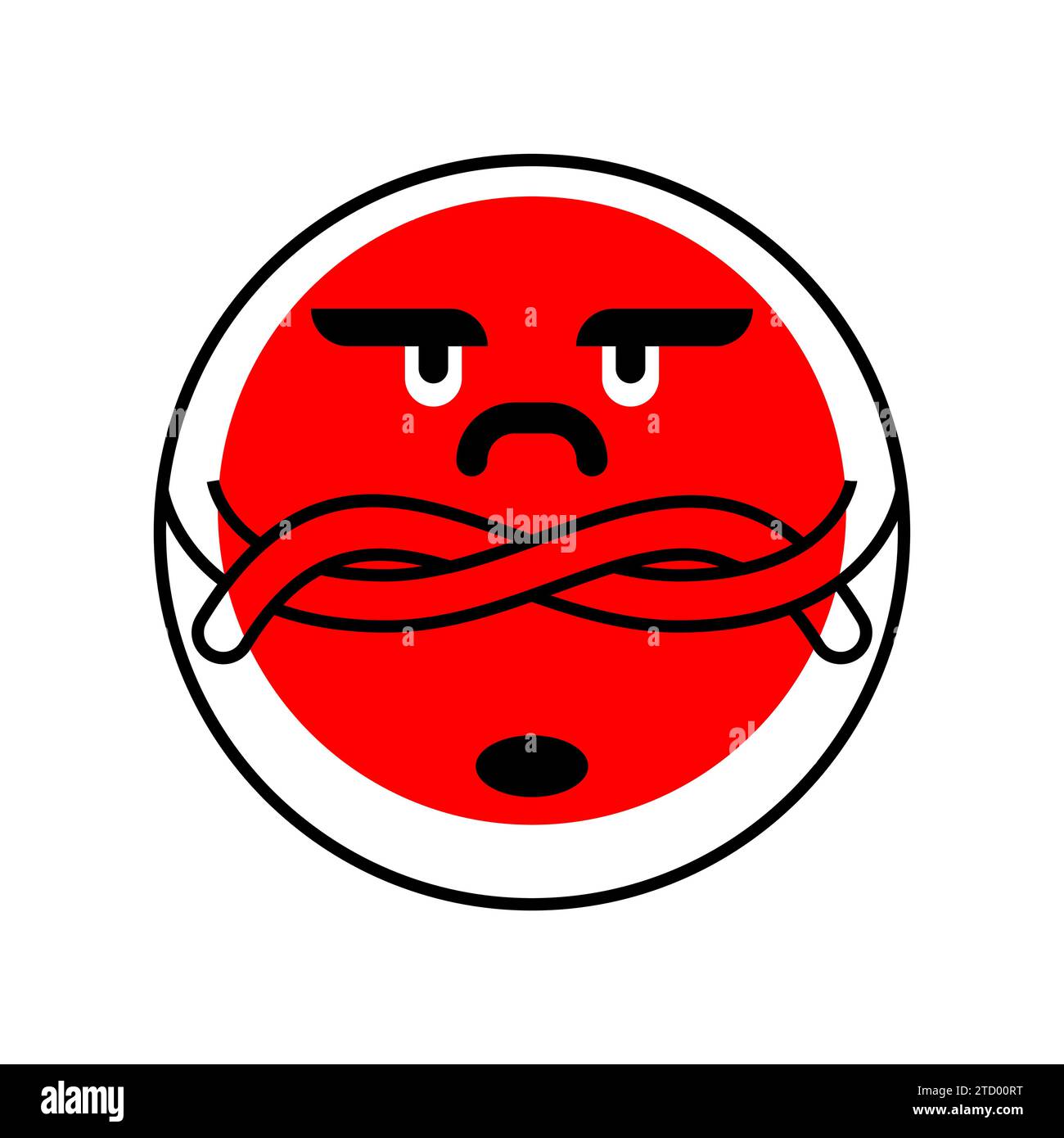 Angry emotion. Unhappy face. Aggressive emoji Stock Vector Image & Art ...