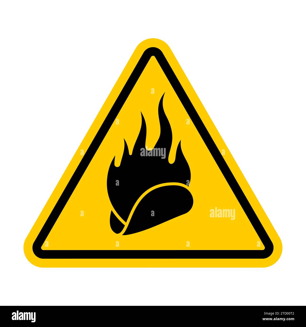Attention Fiery food. Food with pepper Caution sign Stock Vector Image ...