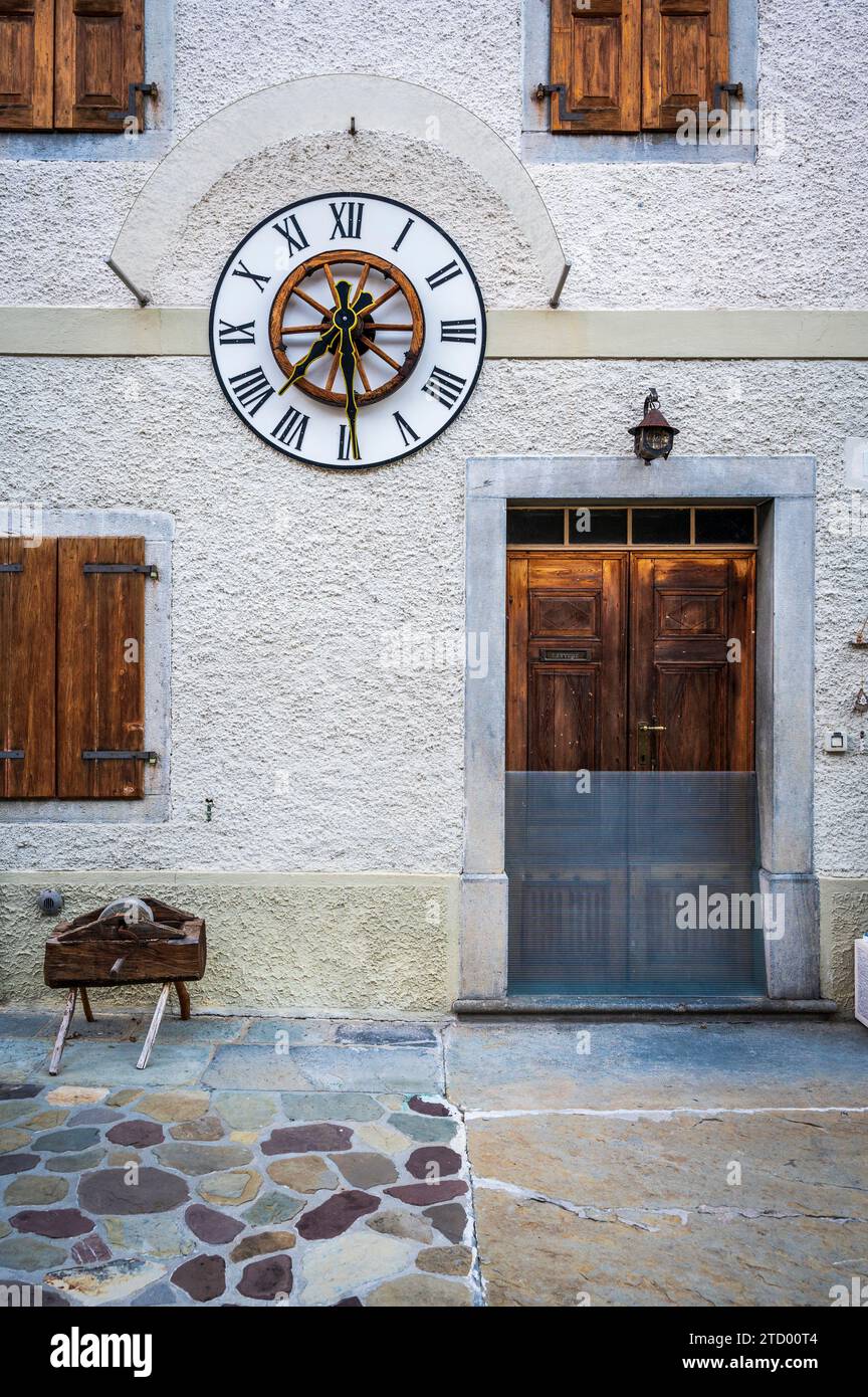 Last lights of day in the valley of time and clocks. Val Pesarina and ...