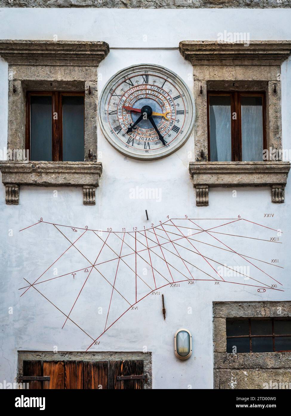 Last lights of day in the valley of time and clocks. Val Pesarina and ...