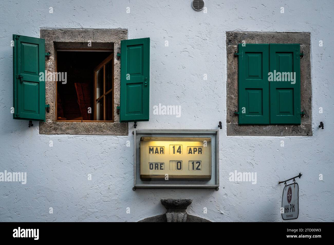 Last lights of day in the valley of time and clocks. Val Pesarina and ...