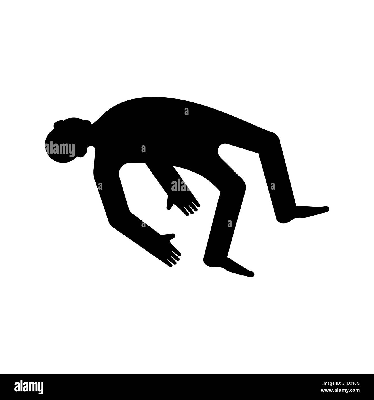 Falling man isolated. The man fell. Man flies down Stock Vector Image ...