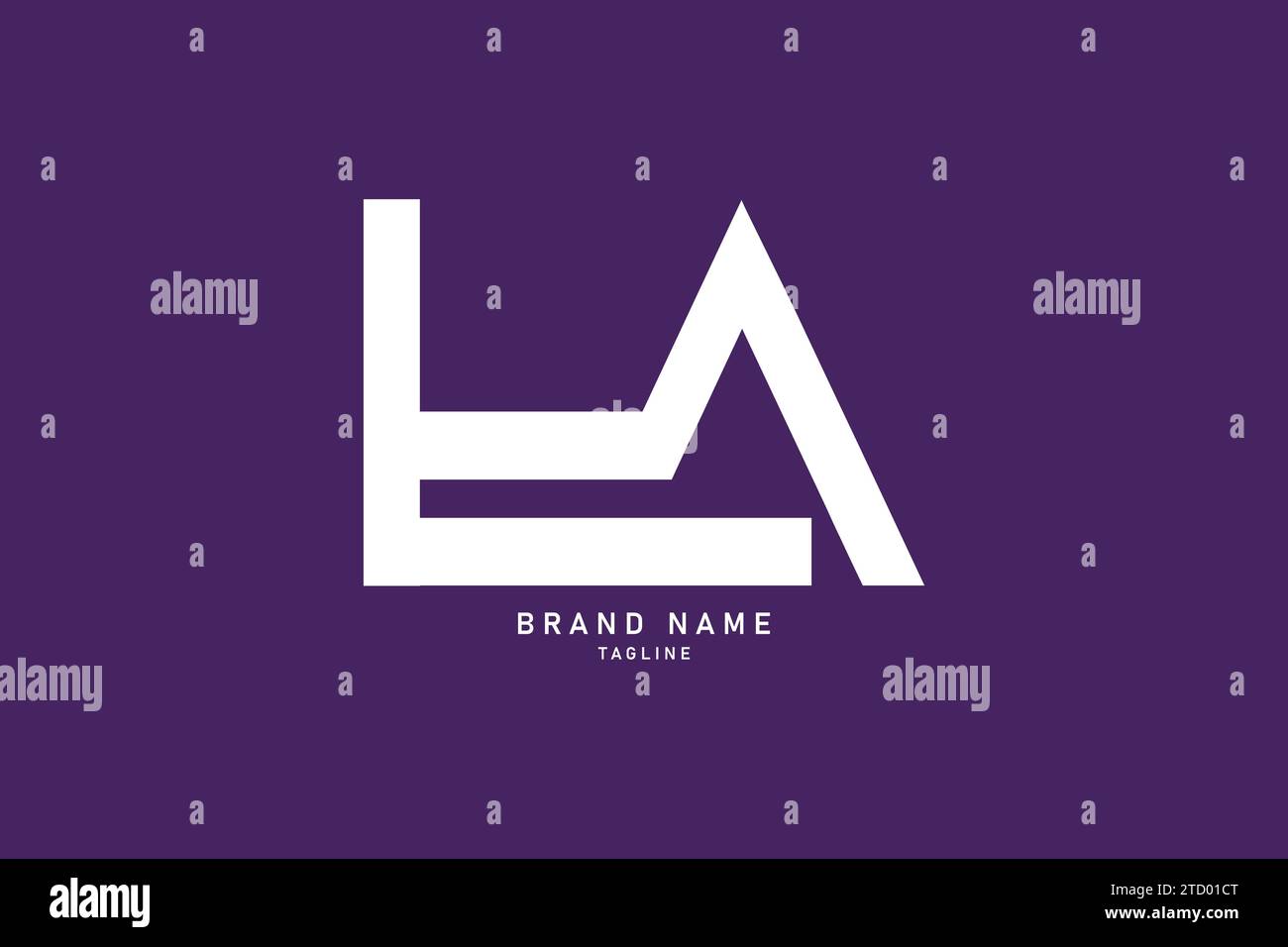 Alphabet letters Creative Monogram logo L A, A L, L and A vector ...