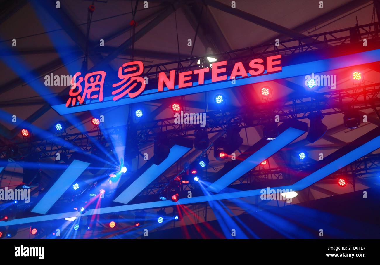 SHANGHAI, CHINA - JULY 30, 2021 - The NetEase game booth at Chinajoy in ...