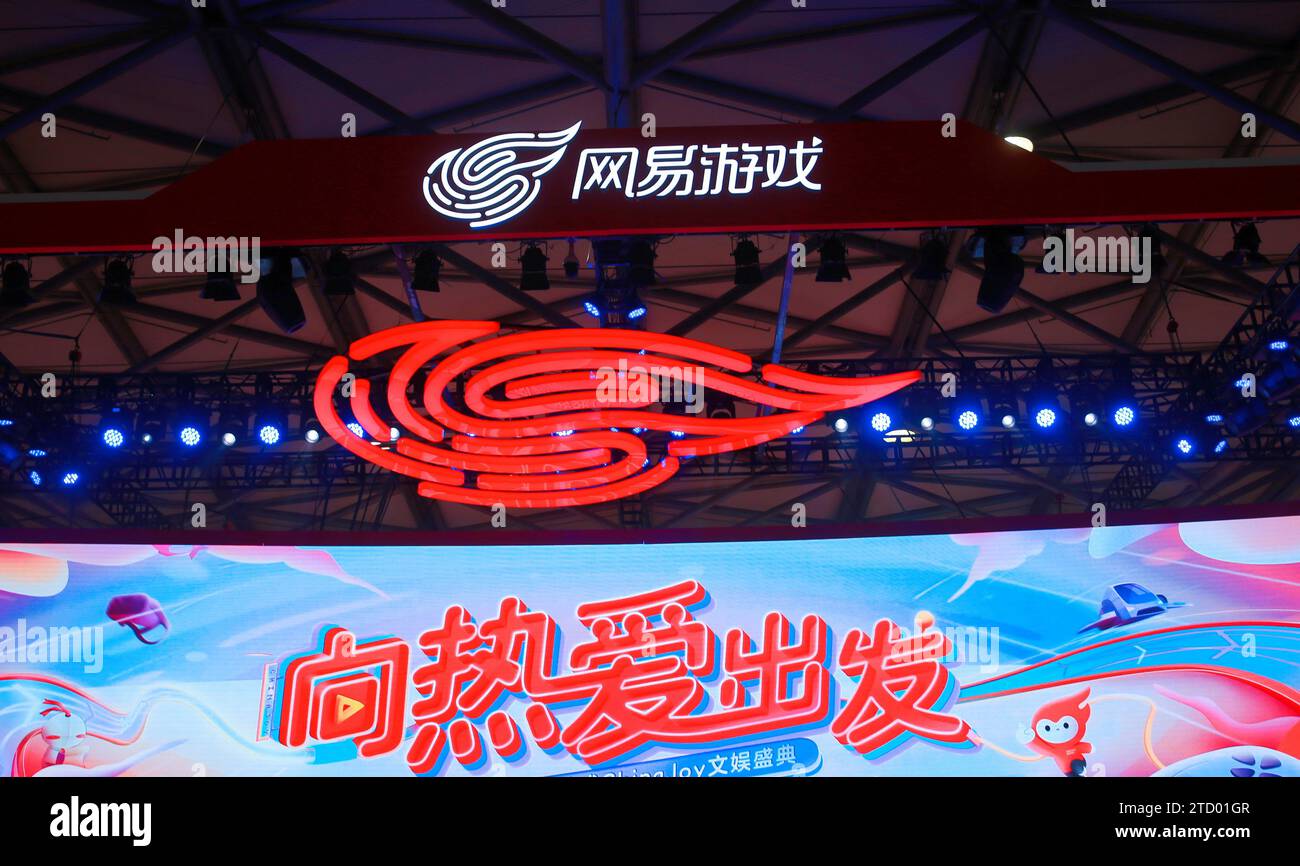 SHANGHAI, CHINA - JULY 30, 2021 - The NetEase game booth at Chinajoy in ...