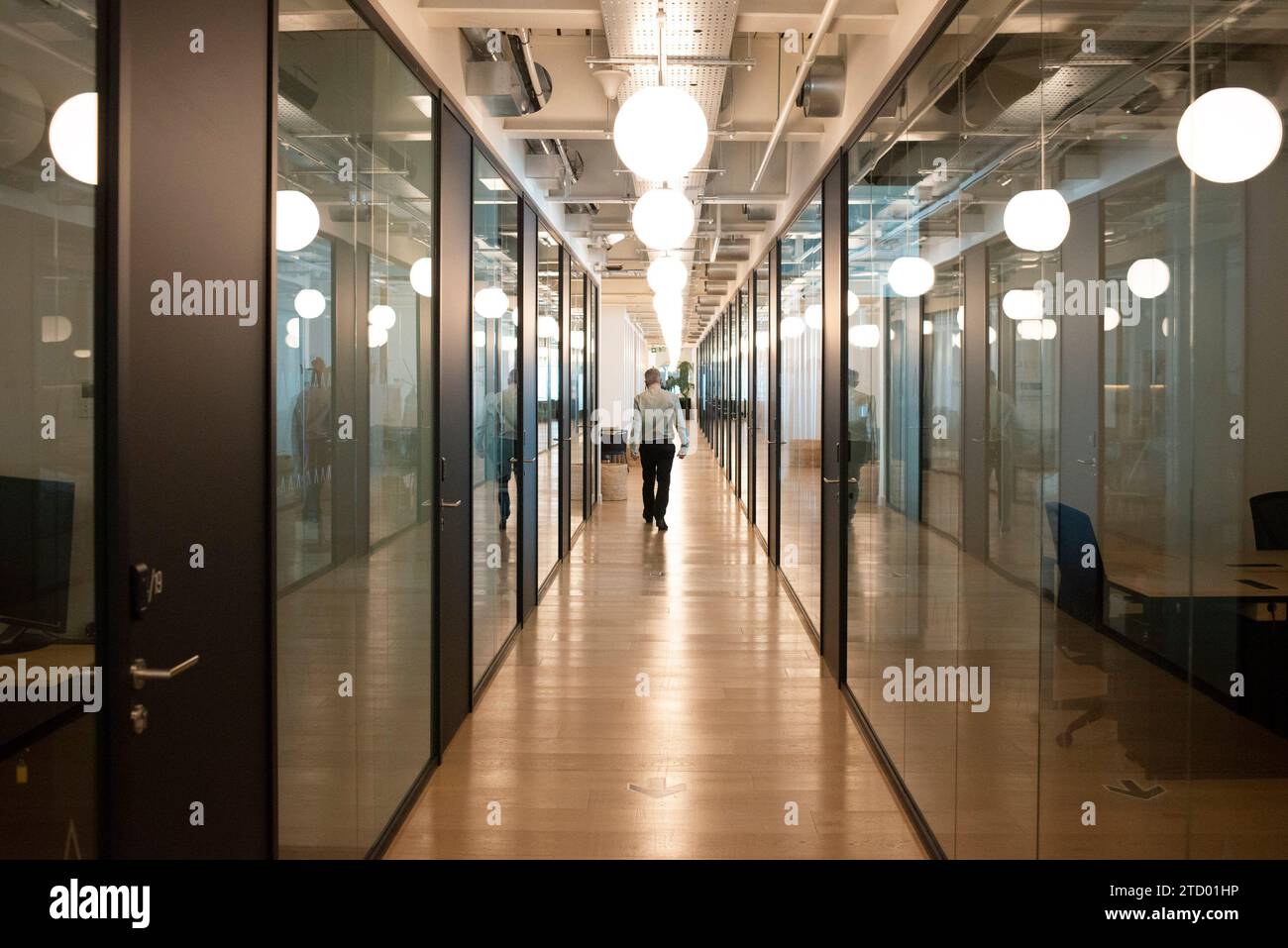 Details from a shared office space in the heart of London showing ...