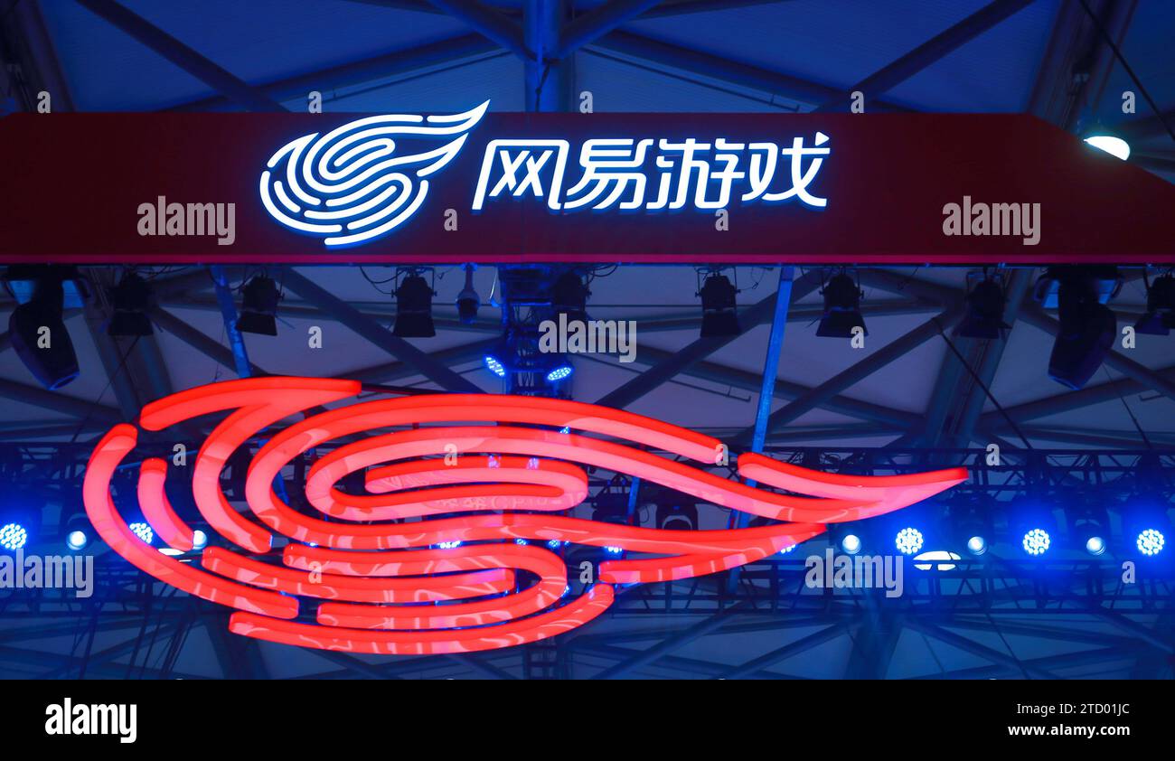 SHANGHAI, CHINA - JULY 30, 2021 - The NetEase game booth at Chinajoy in ...