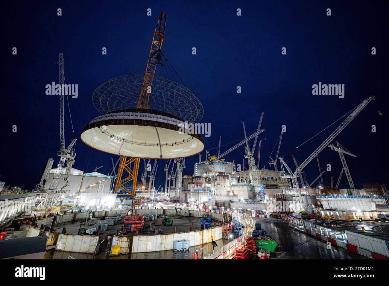Engineering teams use the world's largest crane - Big Carl - to lift a ...