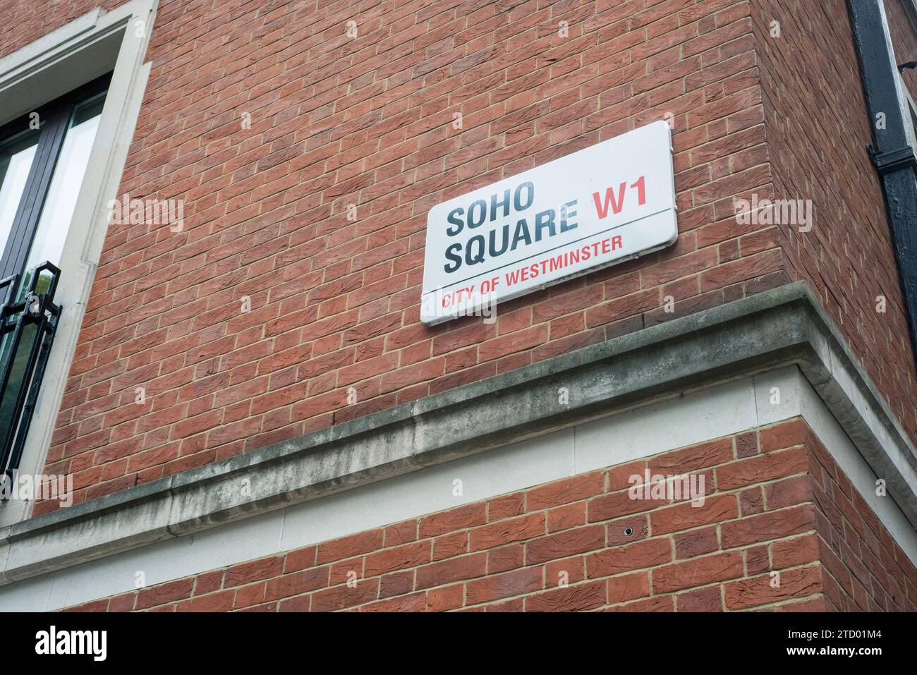 Soho Square street sign in London Stock Photo - Alamy