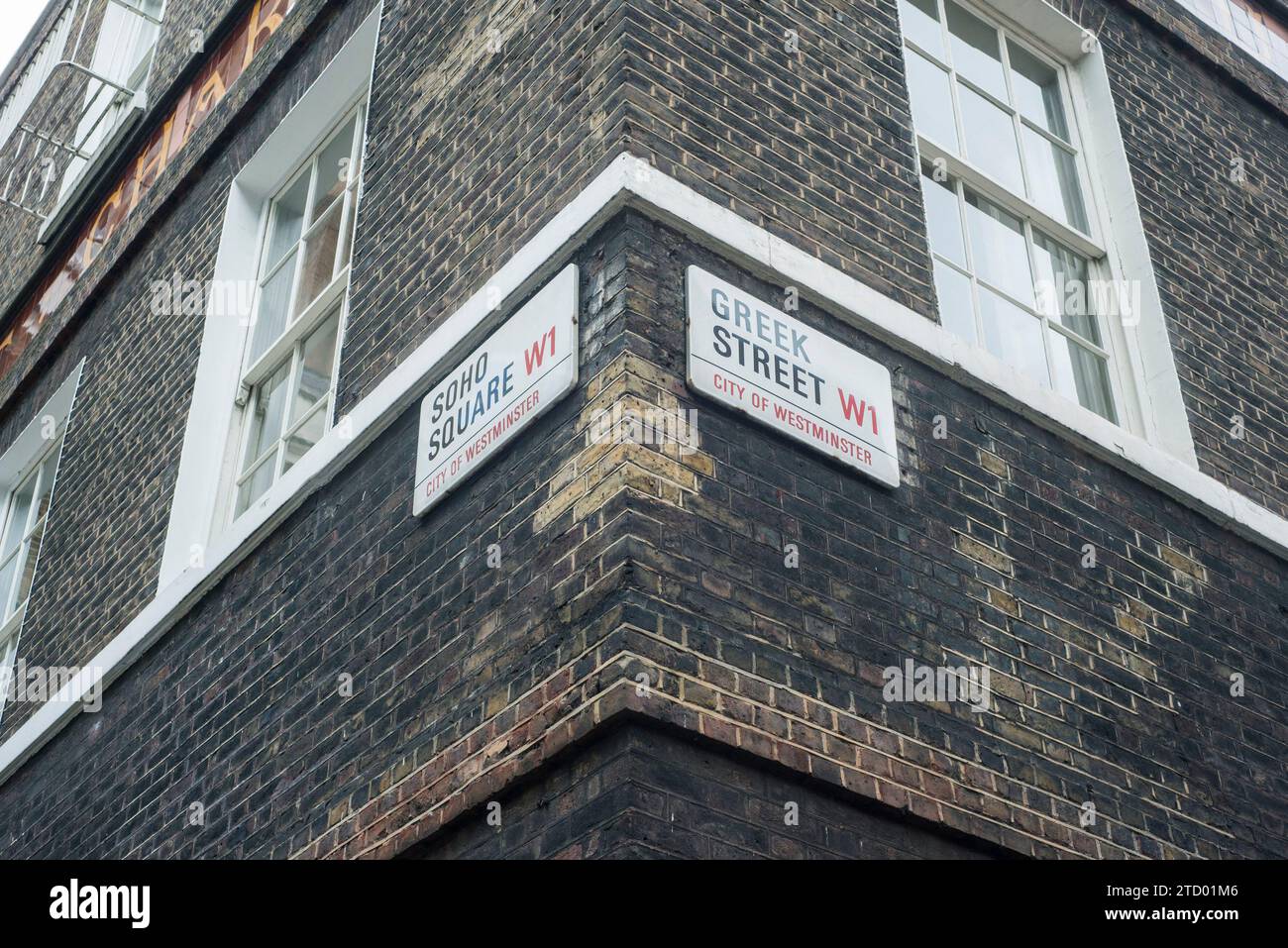 Soho Square street sign in London Stock Photo - Alamy