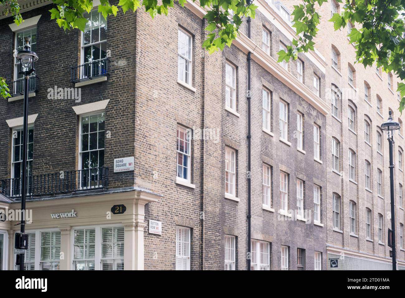 Soho Square street sign in London Stock Photo - Alamy