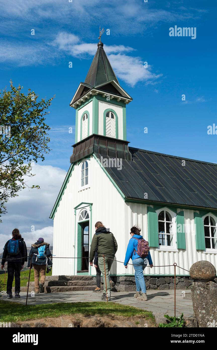 Thingvellir Church in Thingvellir National Park, Iceland Stock Photo ...