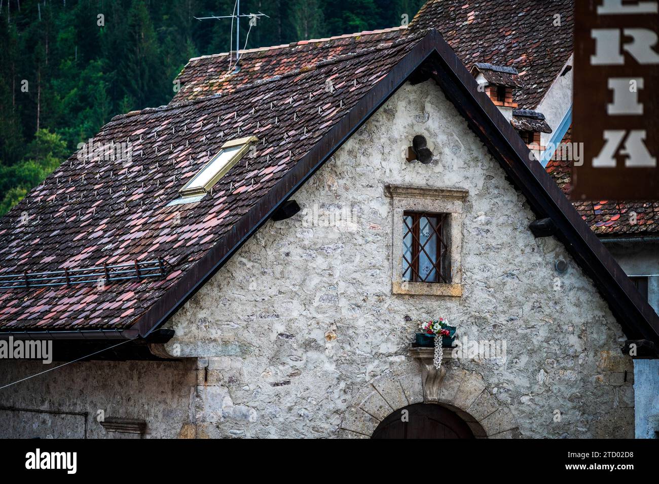 Last lights of day in the valley of time and clocks. Val Pesarina and ...