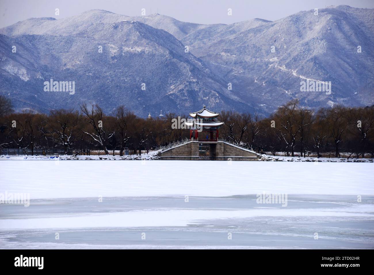 BEIJING, CHINA - DECEMBER 15, 2023 - Snow view at the Summer Palace in ...