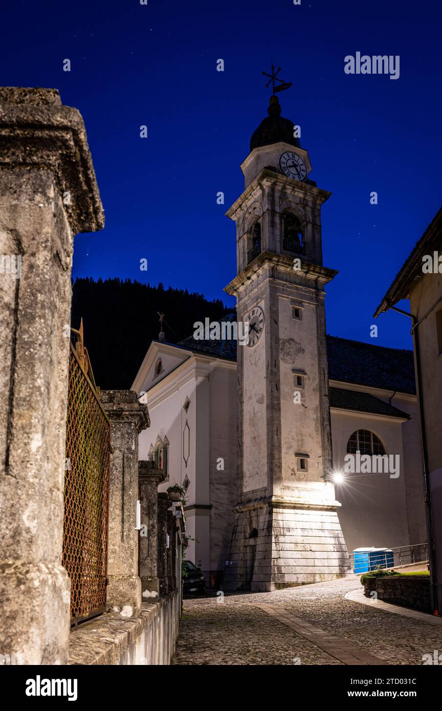Last lights of day in the valley of time and clocks. Val Pesarina and ...