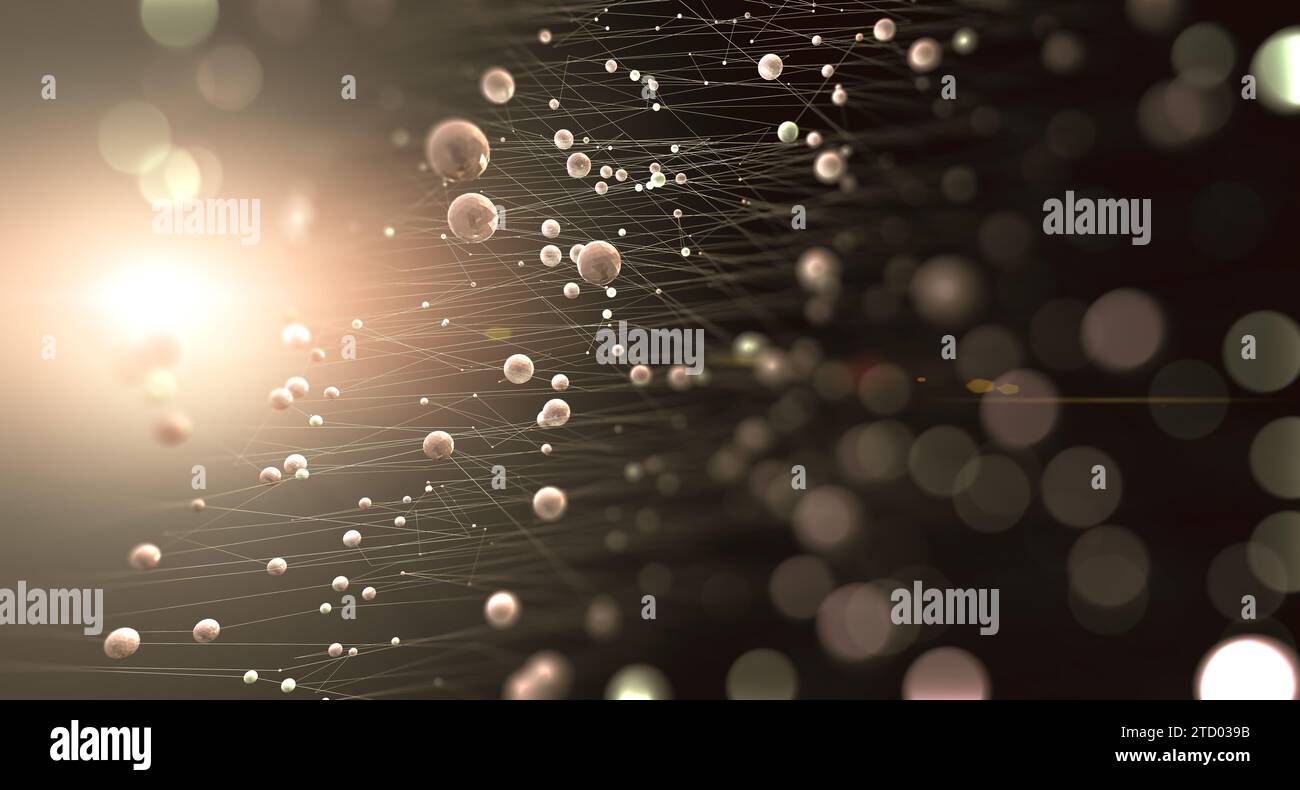 Abstract 3d illustration of science innovation and modern technology ...