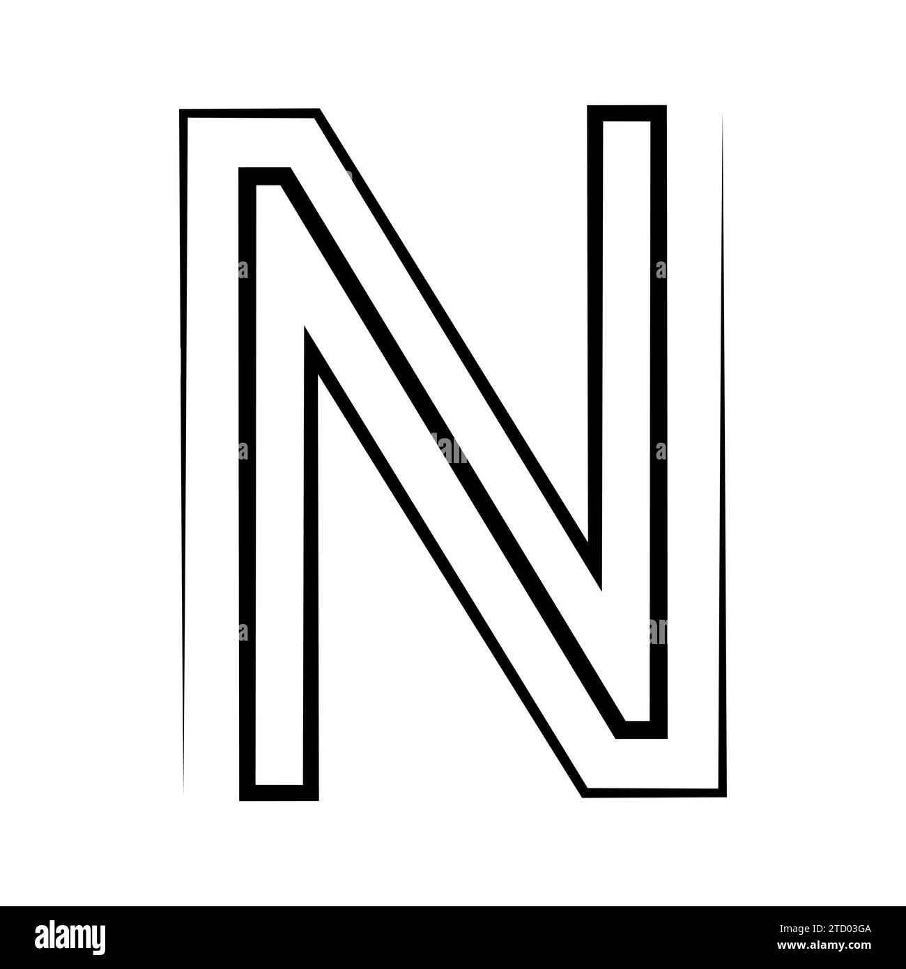 N logo studio letter n design icon logotype technology font Stock ...