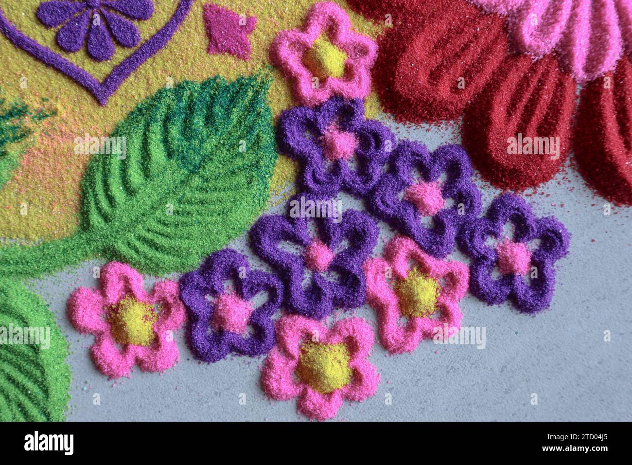 Rangoli designs, flowers sand art. Rangoli background. Diwali rangoli ...