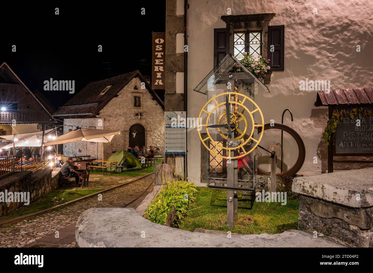 Last lights of day in the valley of time and clocks. Val Pesarina and ...