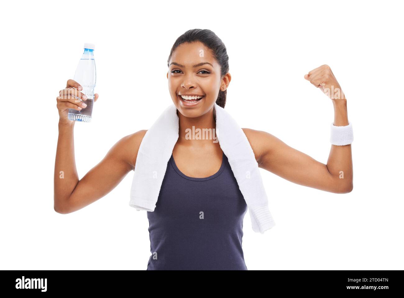 Strong woman muscles flexing flex hi-res stock photography and images ...