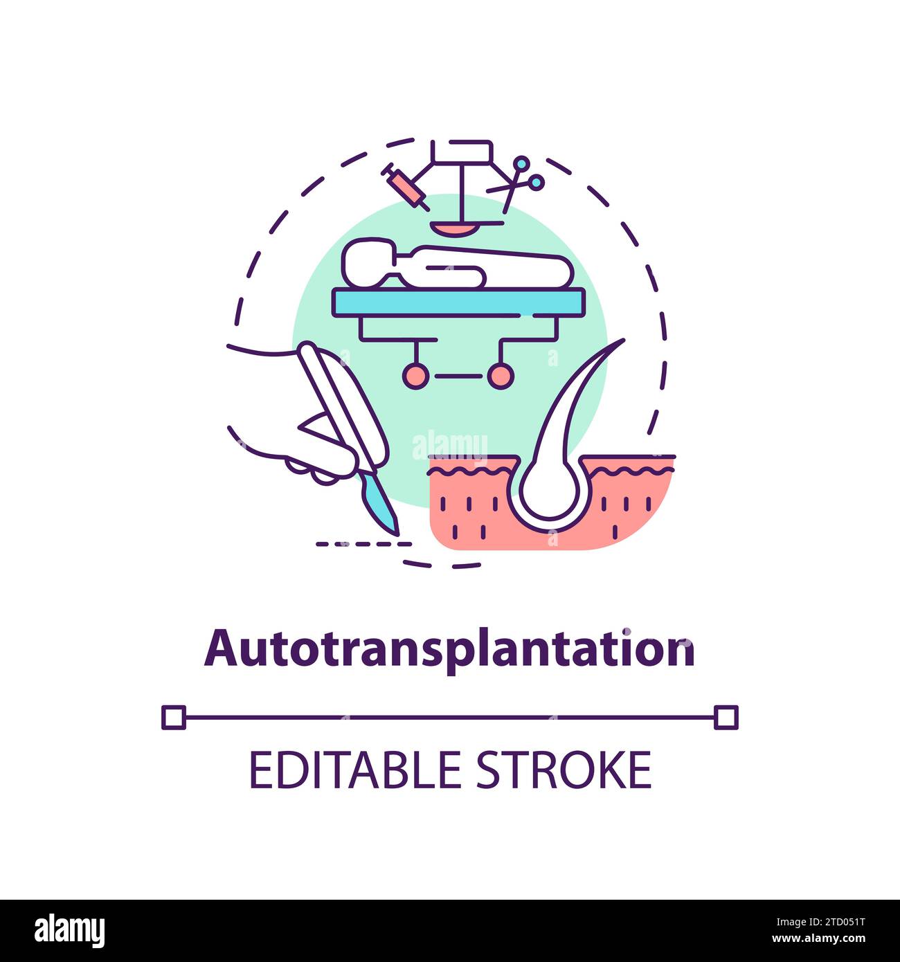 Thin line simple colorful autotransplantation icon concept Stock Vector ... Thin line simple colorful autotransplantation icon concept Stock Vector ...
