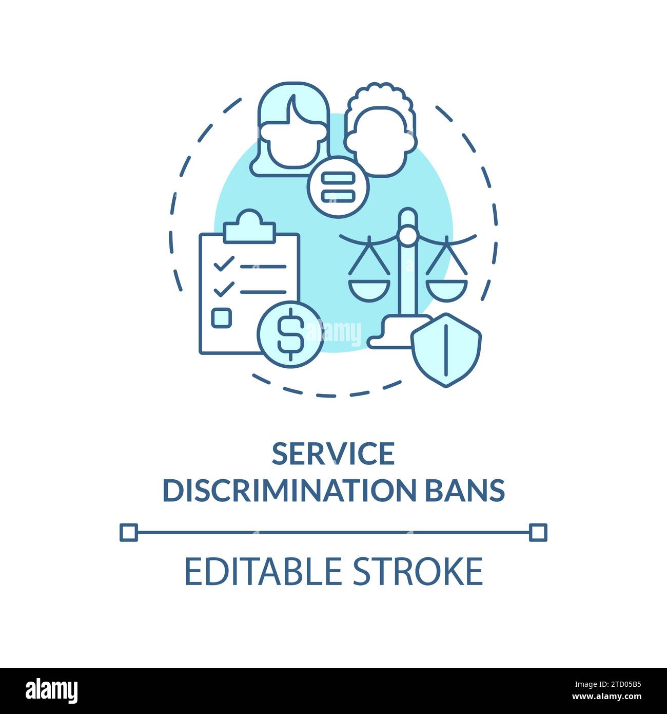Service discrimination bans Stock Vector Images - Alamy