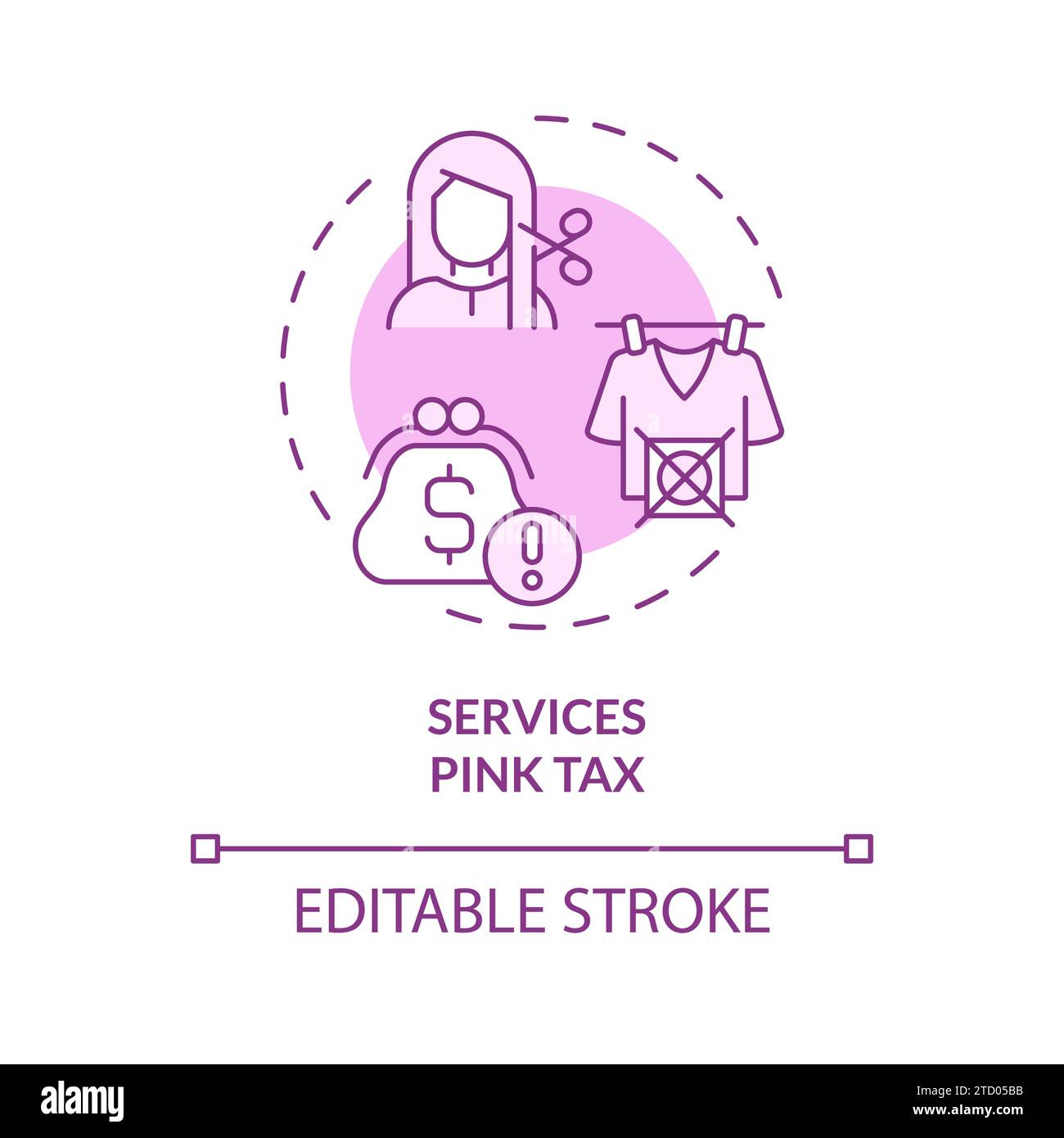 Thin line simple pink services pink tax icon concept Stock Vector Image ...