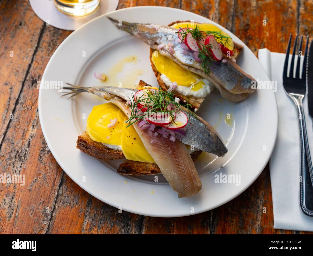 Traditional dish of Dutch cuisine is Haring Stock Photo - Alamy
