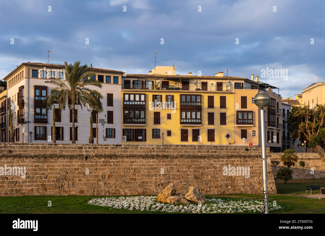 Palma de Mallorca, Spain; december 12 2023: Facade of luxury homes in ...