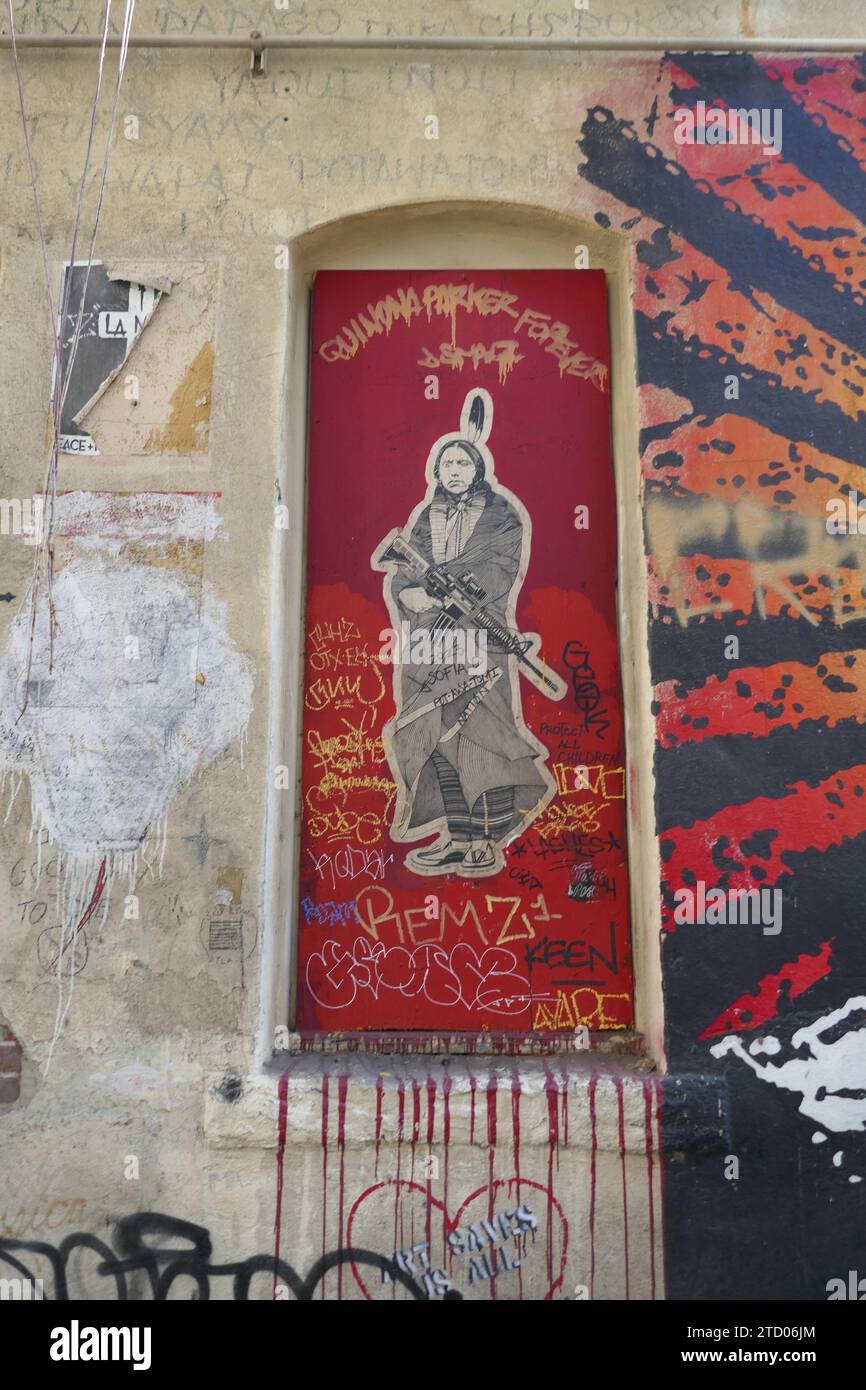 Los Angeles, California, USA 13th December 2023 Indian Alley Street Art ...