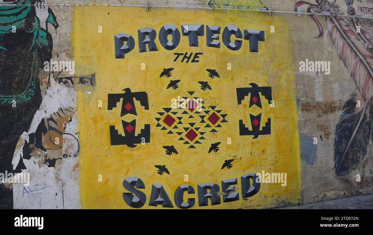 Los Angeles, California, USA 13th December 2023 Indian Alley Street Art ...