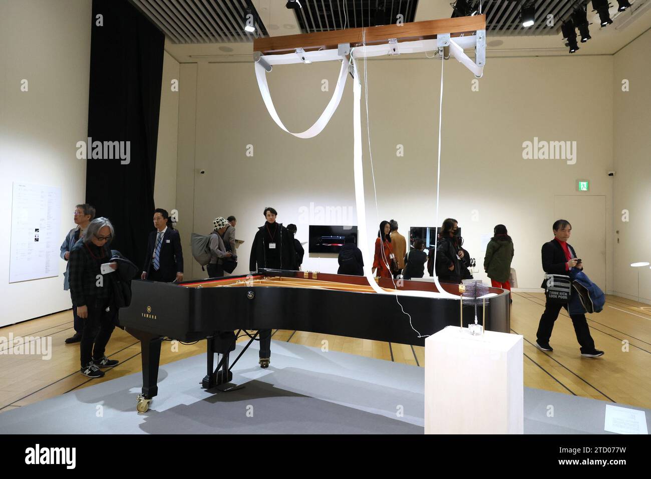 December 15, 2023, Tokyo, Japan - Yuko Mohri's installation "Breath and ...