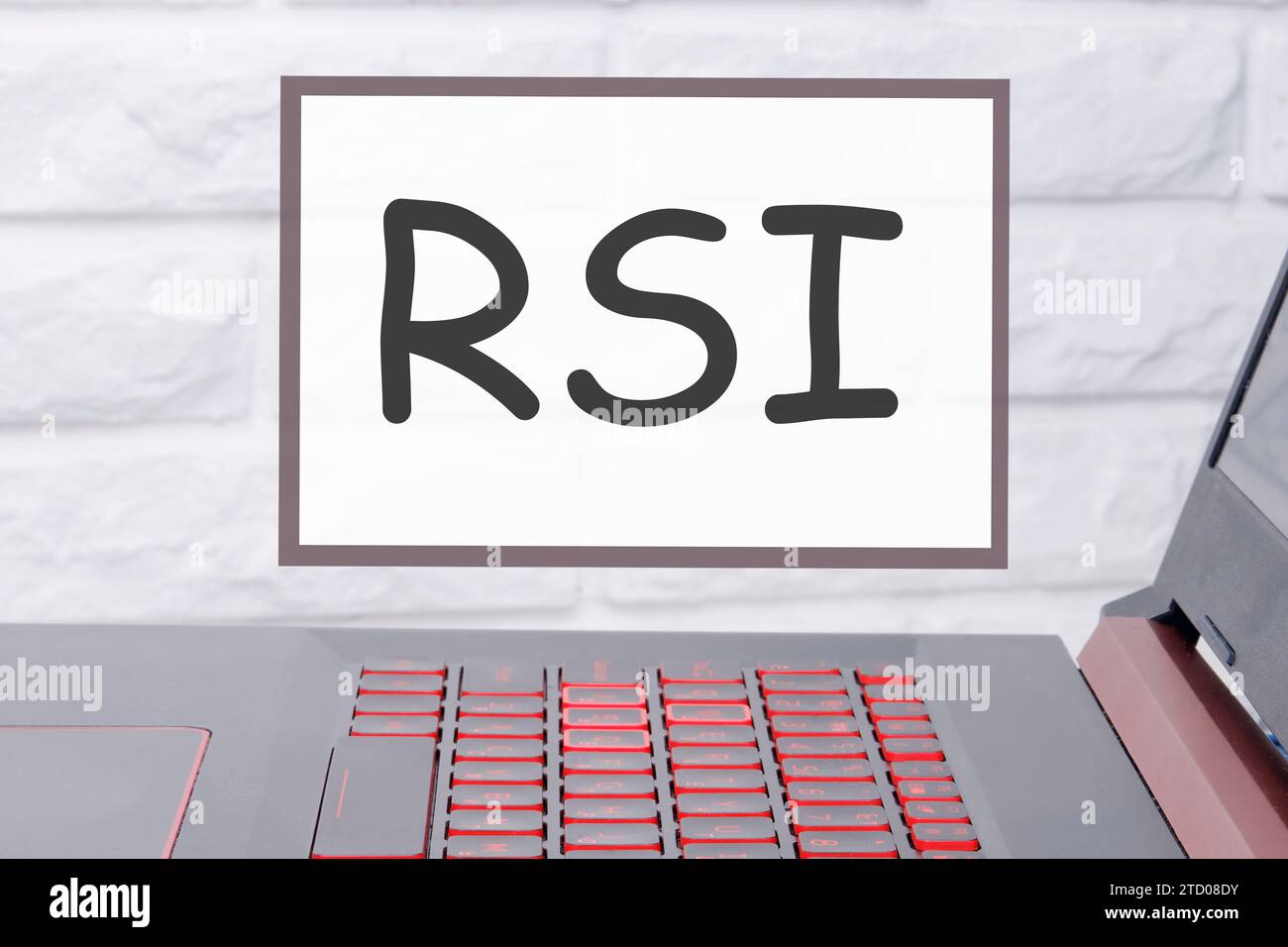 RSI Relative Strength Index an inscription on a magnetic board hanging ...