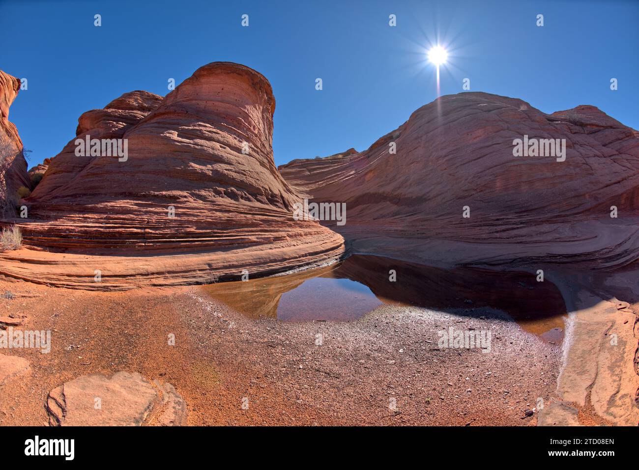 Wavy Sandstone formation at Horseshoe Bend AZ Stock Photo - Alamy