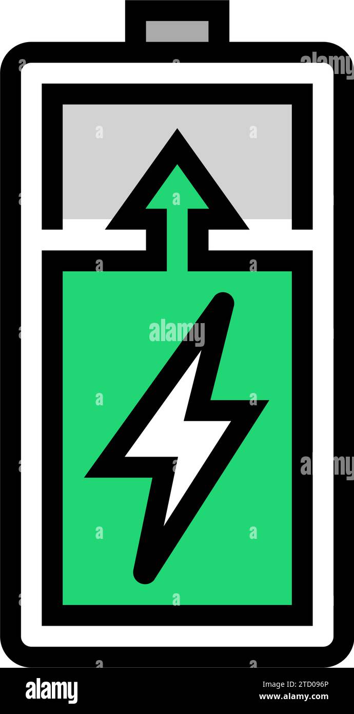charging battery color icon vector illustration Stock Vector Image ...