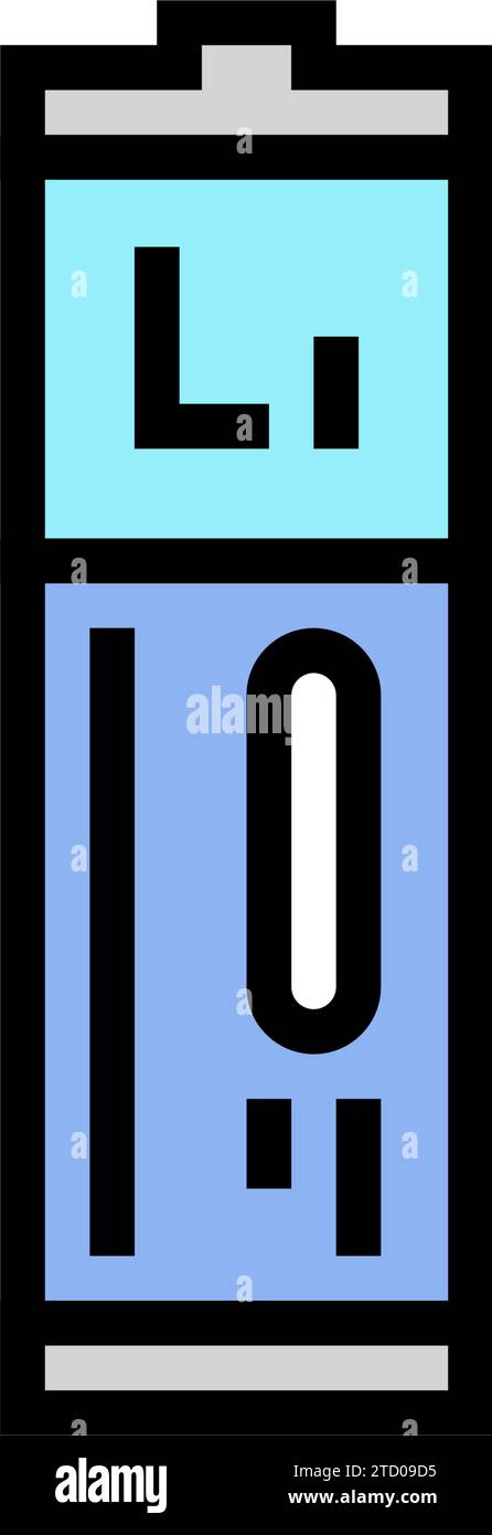 lithium ion battery color icon vector illustration Stock Vector Image ...