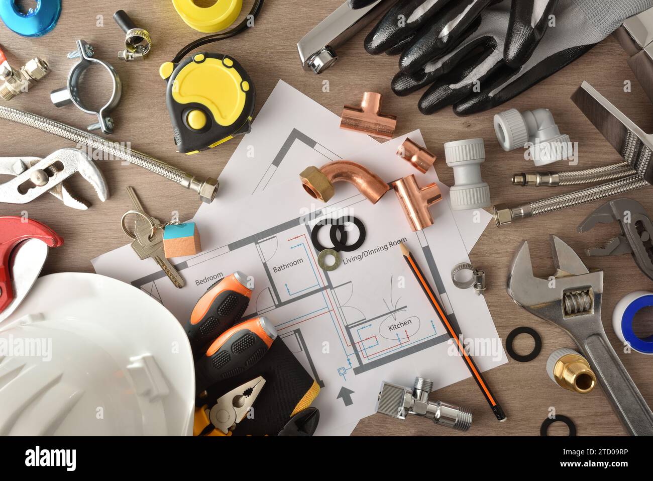 Installation and maintenance of home plumbing with material and tools ...