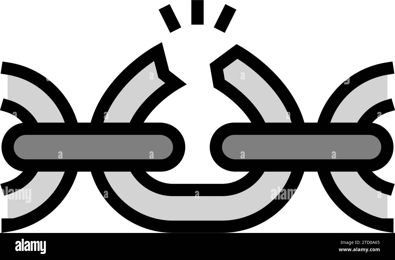 broken link color icon vector illustration Stock Vector Image & Art - Alamy