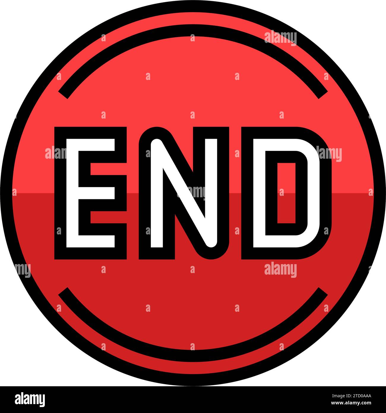 end button color icon vector illustration Stock Vector Image & Art - Alamy