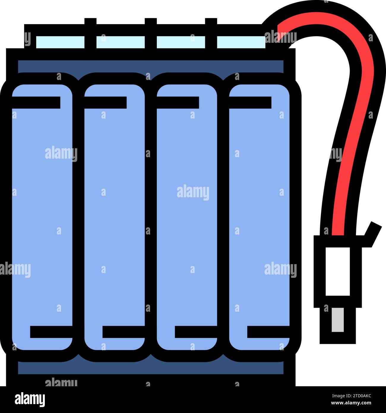 battery pack energy storage color icon vector illustration Stock Vector ...
